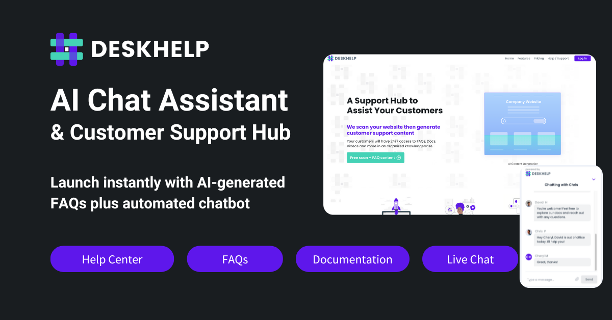 Desk.Help | Free AI Chatbot & Instant Help Center | Automated Customer ...